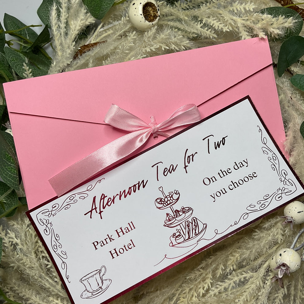 Afternoon Tea foiled ticket – R and L Craft's
